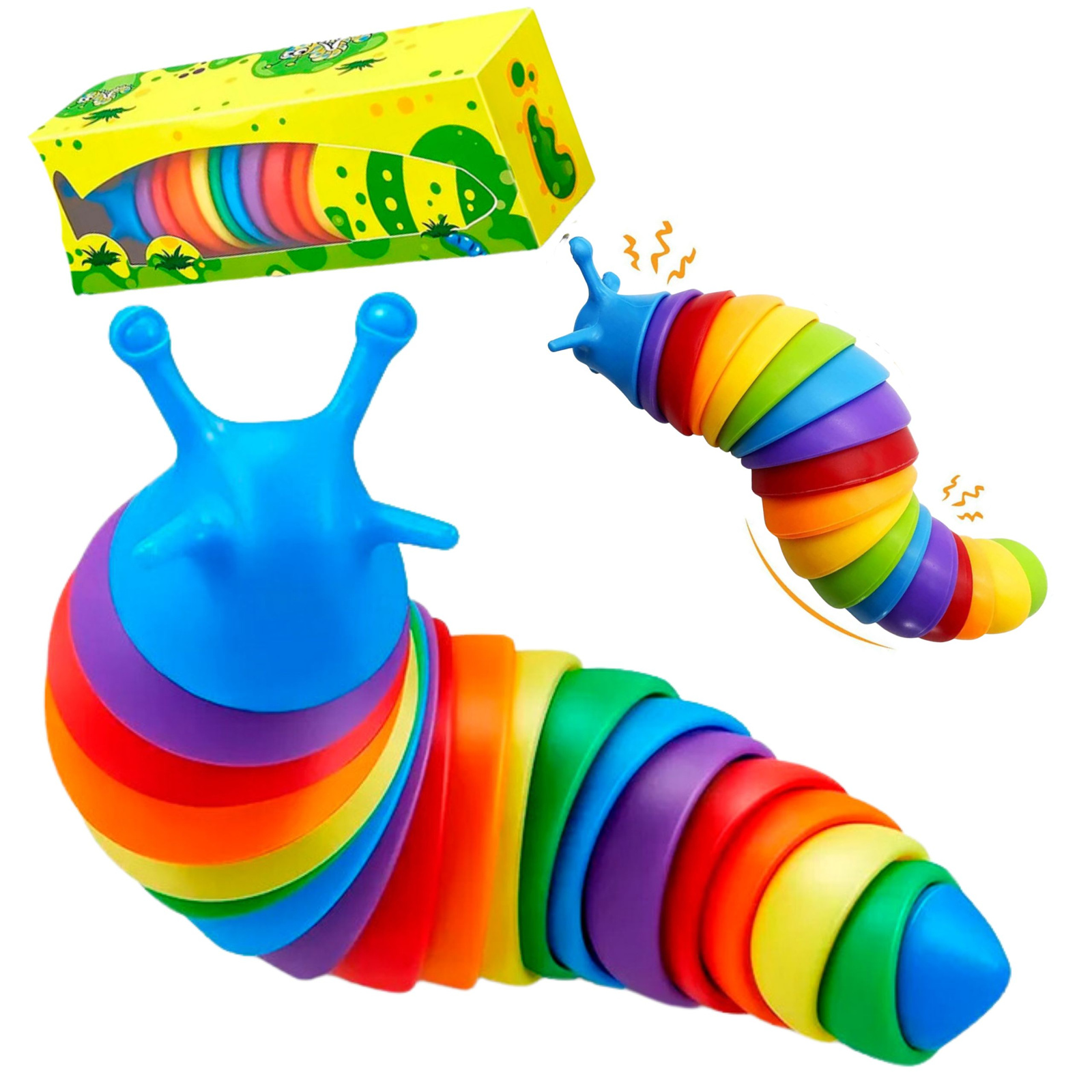 GĄSIENICA SENSORYCZNA ANTYSRESOWY ROBAK FIDGET FINGER SLUG | Zabawki ...